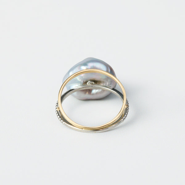 Mill & Flat Fusion Ring - Tahiti Keshi
